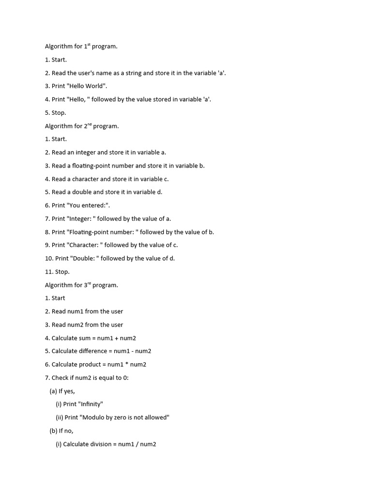 Algorithms Pdf Arithmetic Mathematics 