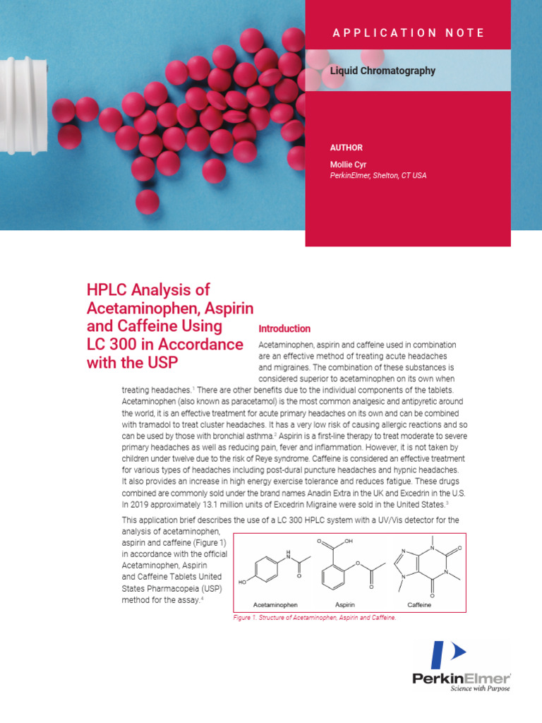 App Analysis Acetaminophen Aspirin Caffeine | PDF | High Performance ...