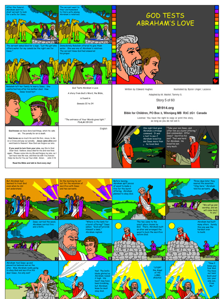 05 God Tests Abrahams Love English Tract | PDF | Isaac | Abraham