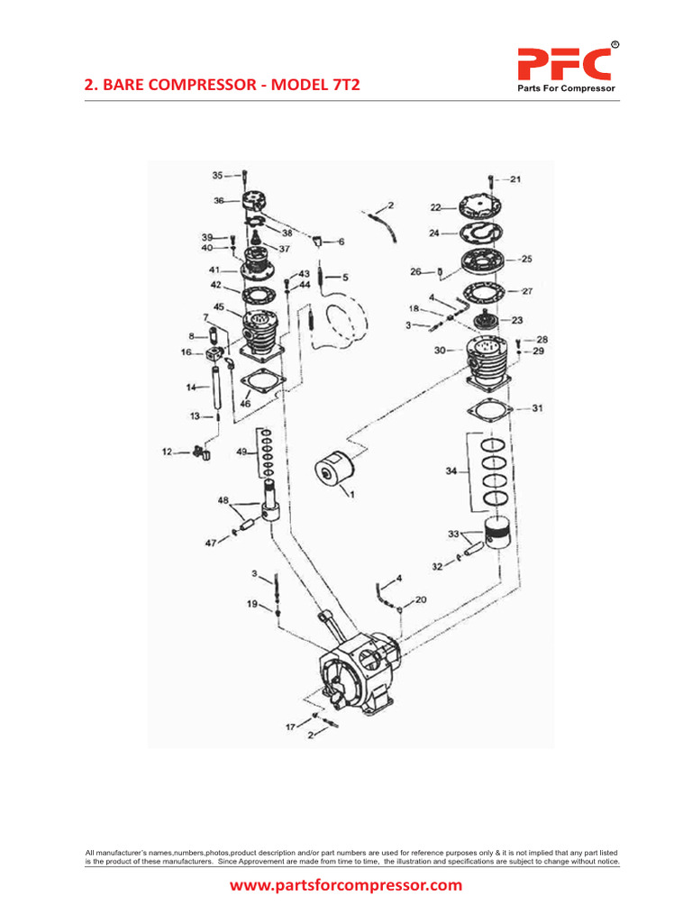 Bare Compressor-Model 7T2 | PDF | Piston | Gas Technologies