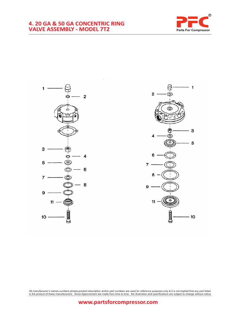 20 GA & 50 GA Concentric Ring Valve Assembly-Model | PDF | Nut ...