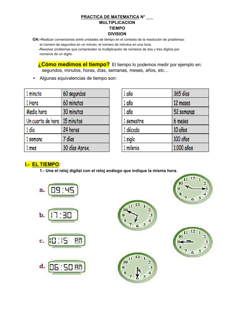 PRACTICA Nº6 DE MATEMATICA 4° BASICO 30-06-24 | Descargar gratis PDF ...