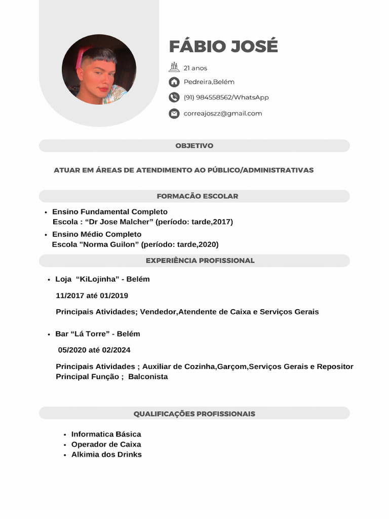 Cópia de Cópia de Cópia de Modelos de Curriculos PDF | PDF