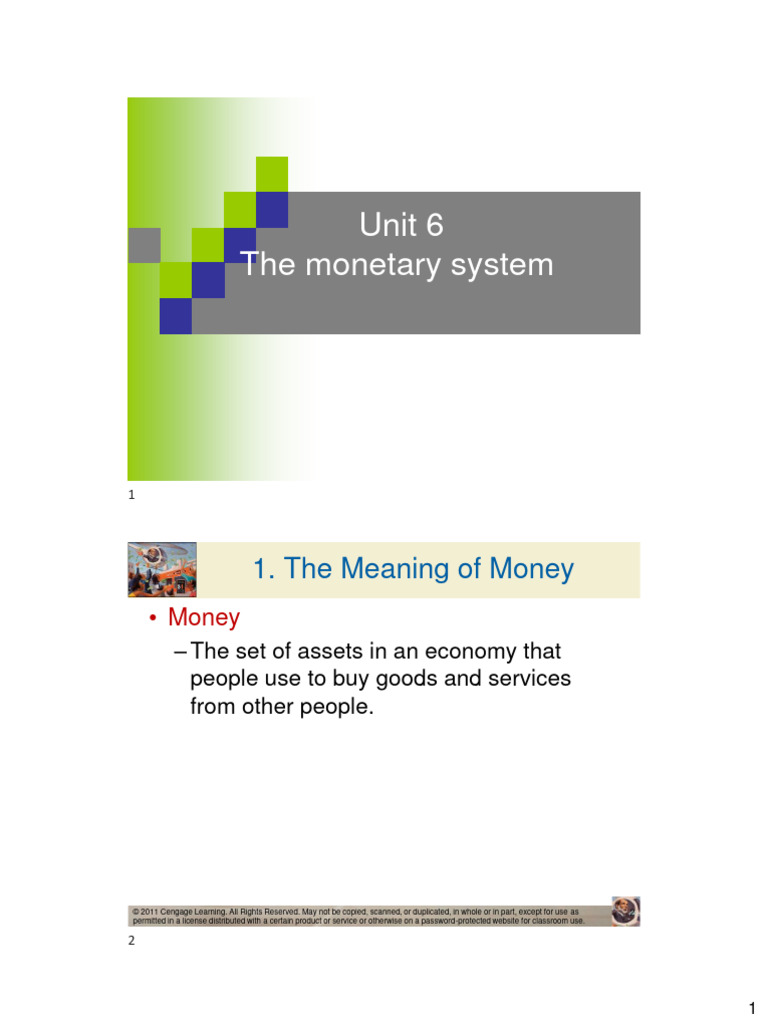 Unit 6-Ch29-The Monetary System | PDF | Money Supply | Money