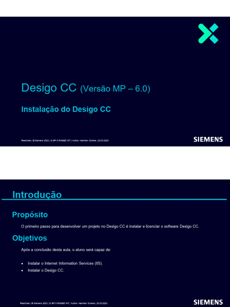 Guia de Instalação do Desigo CC | PDF | Serviços de informação da ...