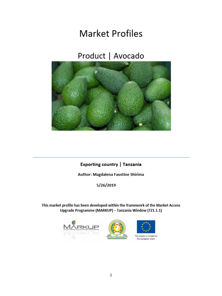 Tanzania-Avocado Market Profile | PDF | Avocado | Tanzania