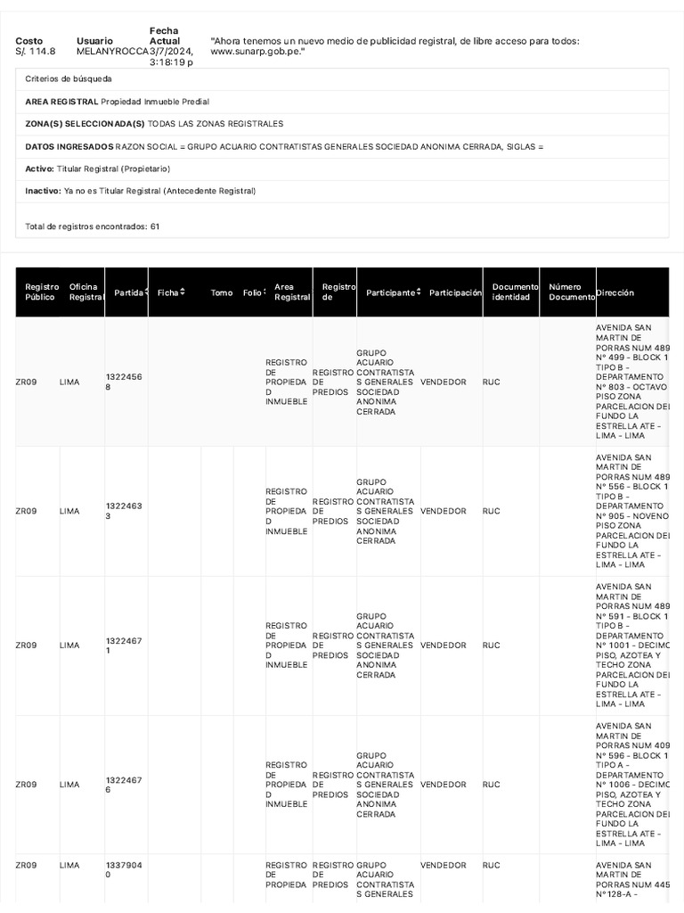 Acuario Predios Pag 6 | PDF