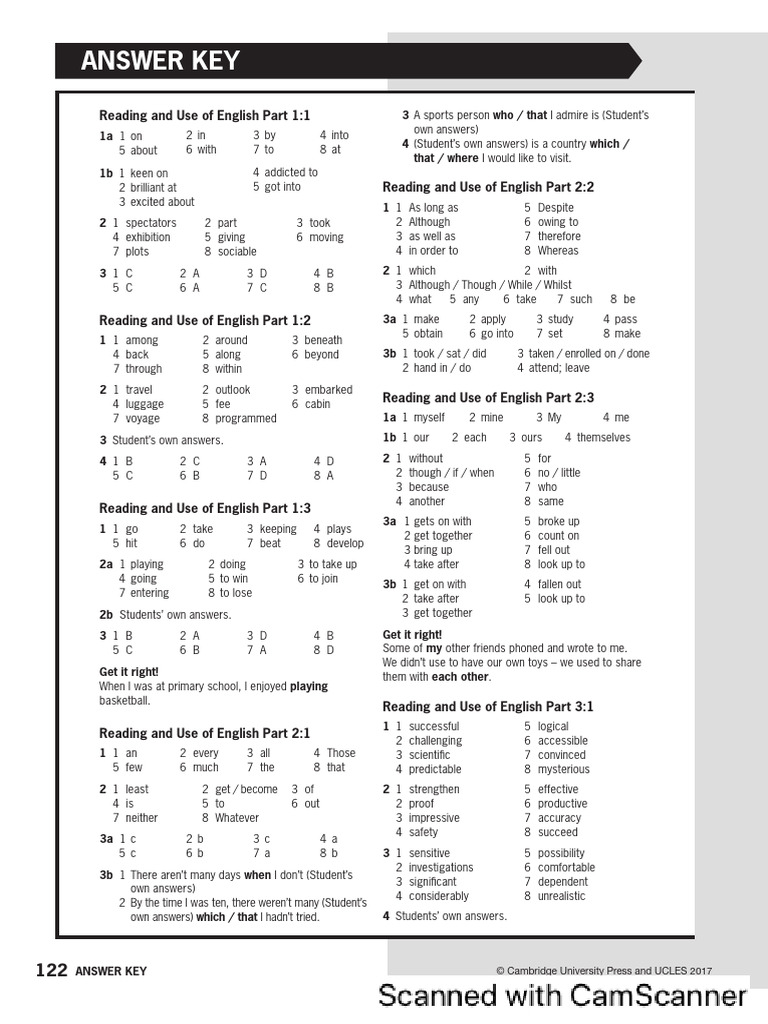 Cambridge Exam Booster For First With An-3 | PDF