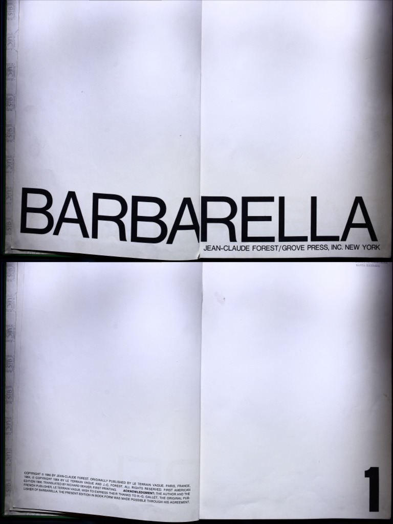 1966 Barbarella by Jean-Clause Forest Graphic Novel | PDF