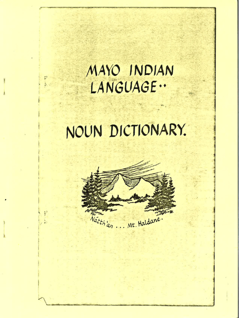 Noun Dictionary Northern Tutchone Mayo | PDF | Foreign Language Studies