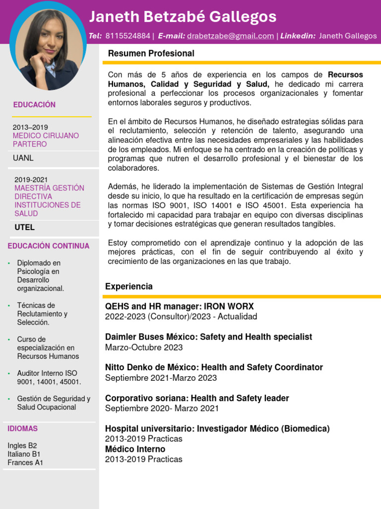 Perfil JBGM 2 | PDF | Gestión de recursos humanos | Business