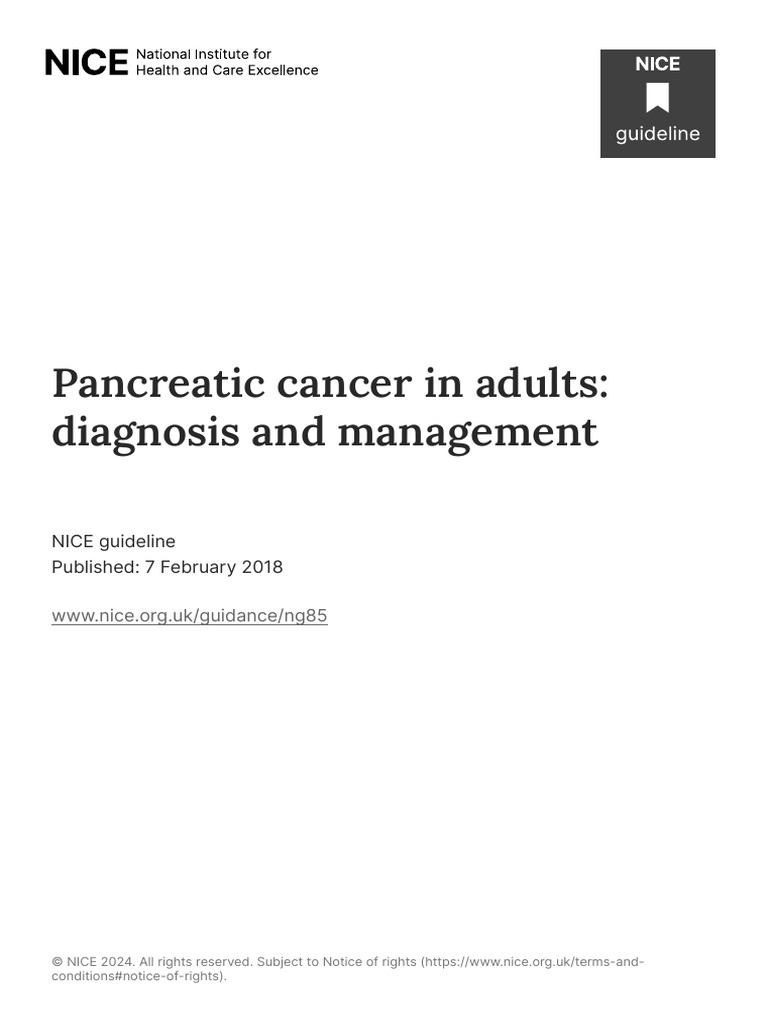 Pancreatic Cancer in Adults Diagnosis and Management PDF 1837696373701 | PDF | Pancreatic Cancer ...