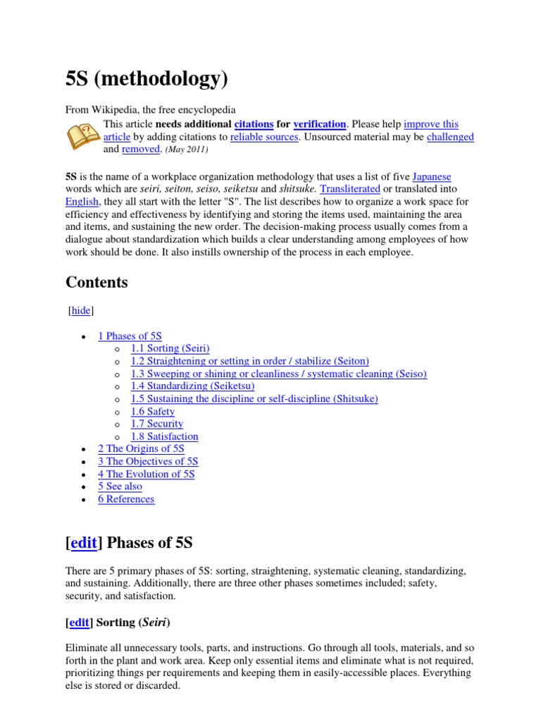 Understanding the 5S Methodology | PDF | Business
