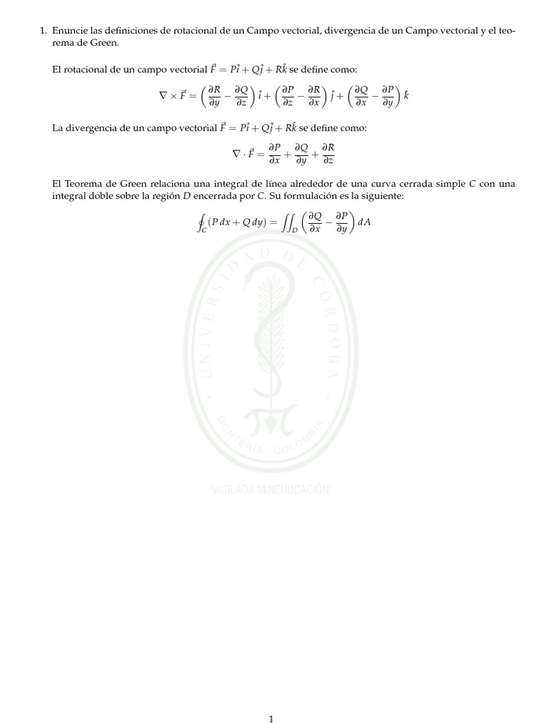 Trabajo 3 Calculo III Removed | PDF | Divergencia | Integral