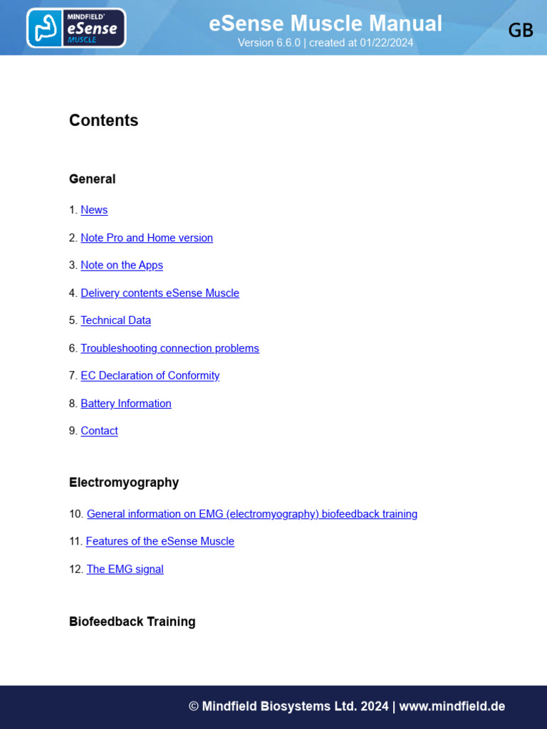 Esense Muscle User Manual | PDF | Mobile App | Ios