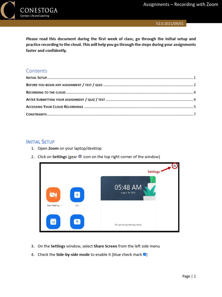 Recording Your Assignments With Zoom1 | PDF | Window (Computing) | Computer File