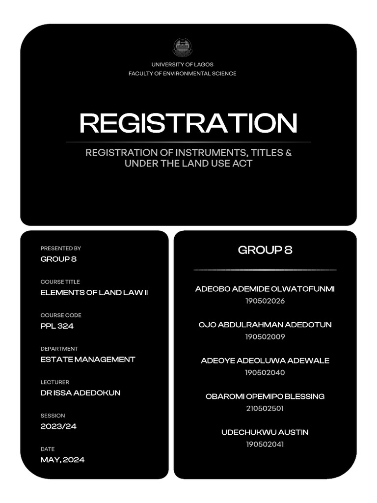 Land Registration Under Nigeria's Law | PDF | Deed | Mortgage Law