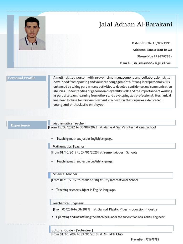 Jalal Adnan CV | PDF