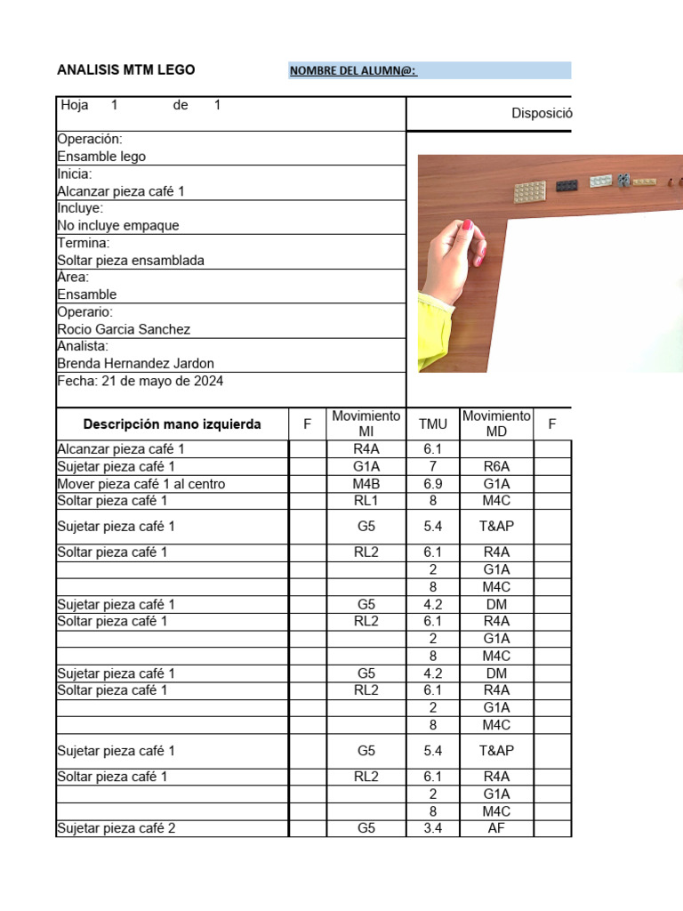 Formato en Blanco Tmu | PDF
