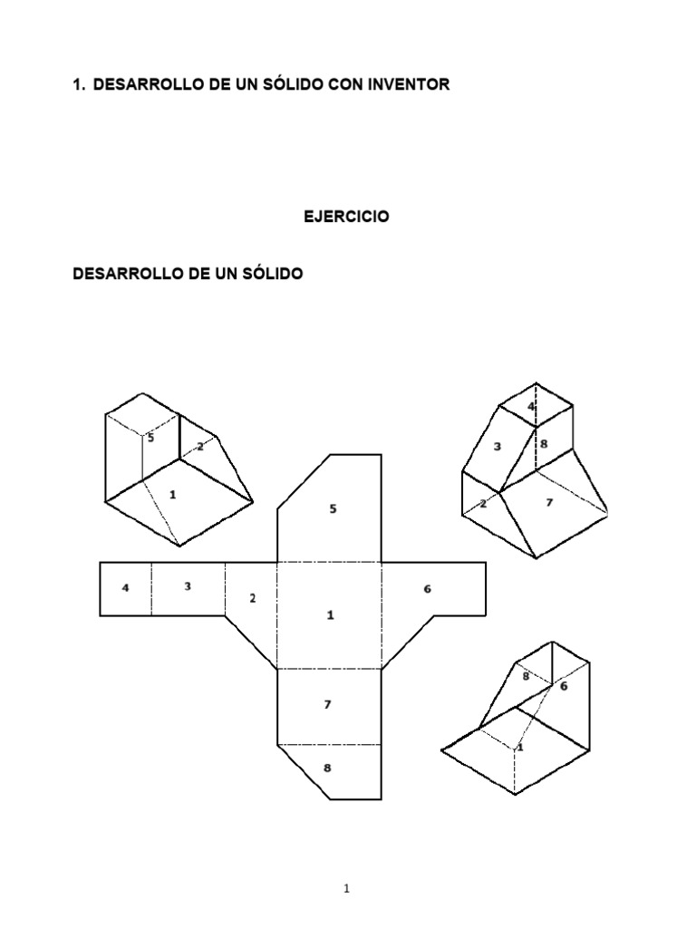 Ejercicios Solidos Geometria Descriptiva Inventor | PDF | Geometría