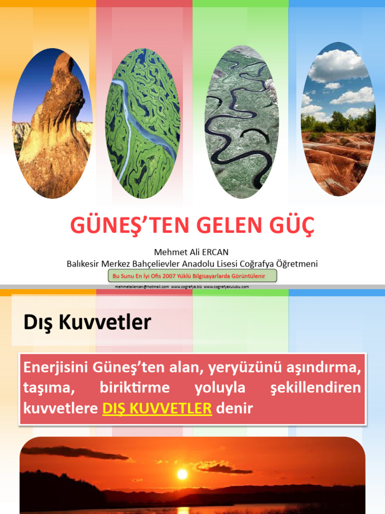 Güneşten Gelen Güç - Dış Kuvvetler 1 | PDF