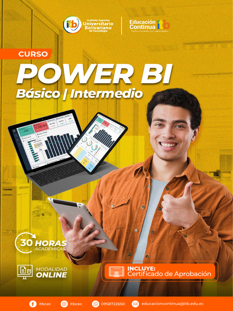 Brochure Curso PowerBI | PDF | Microsoft Excel | Bases de datos