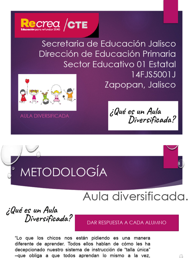 Aula Diversificada | PDF | Aprendizaje | Salón de clases