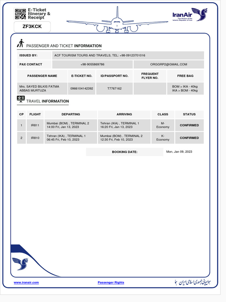 Itinerary | PDF | Baggage