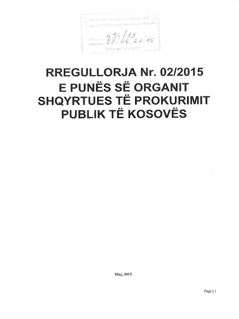 Rreg - Punes OSHP 2015 | PDF