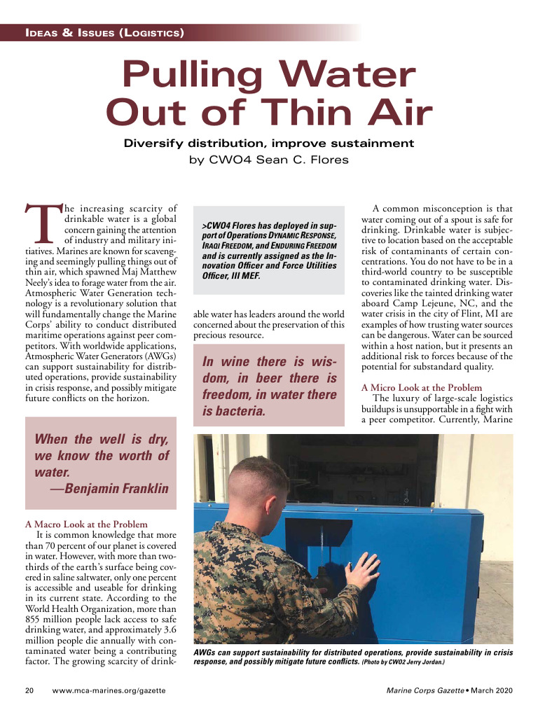 Pulling Water Out of Thin Air | PDF | Water | Drinking Water