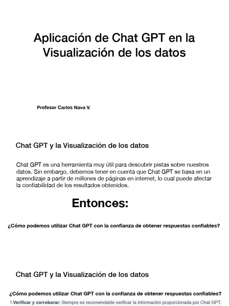 Chat GPT y la Visualización de los datos | Descargar gratis PDF ...