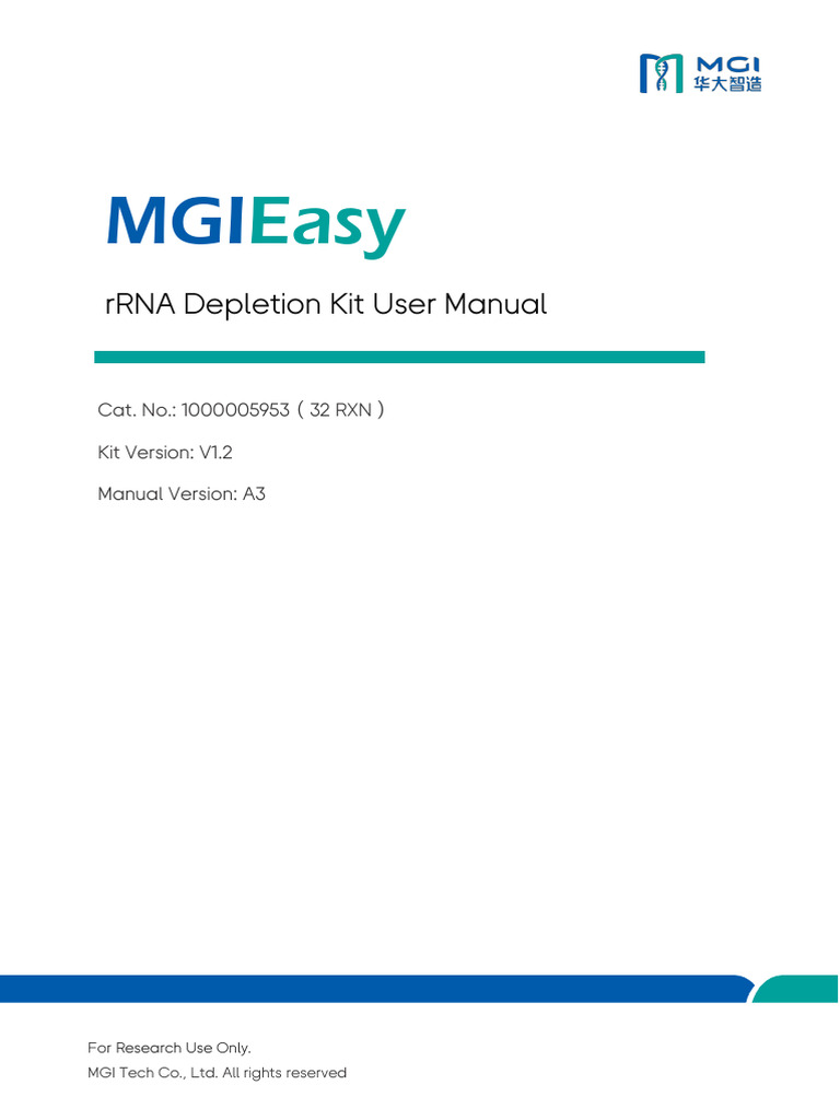 1000005953-MGIEasy rRNA Depletion Kit V1.2 User Manual-A3 | PDF ...