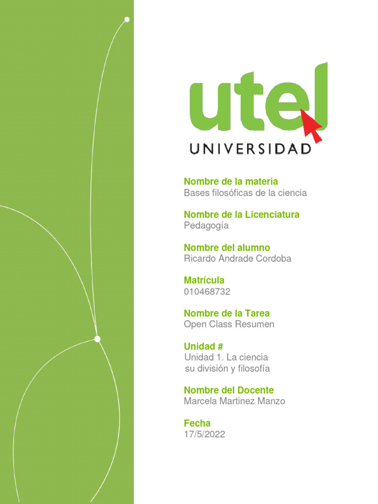 Open Class Semana 1 Tarea | PDF | Razón | Science