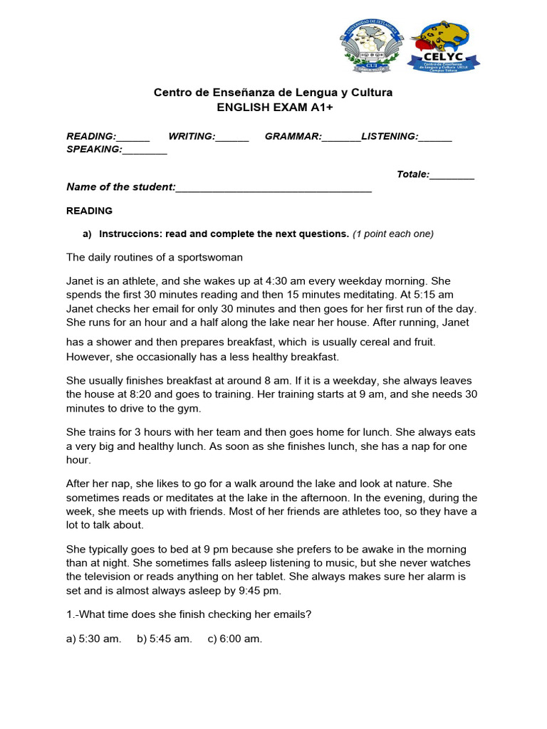 Caratula Examen In | PDF