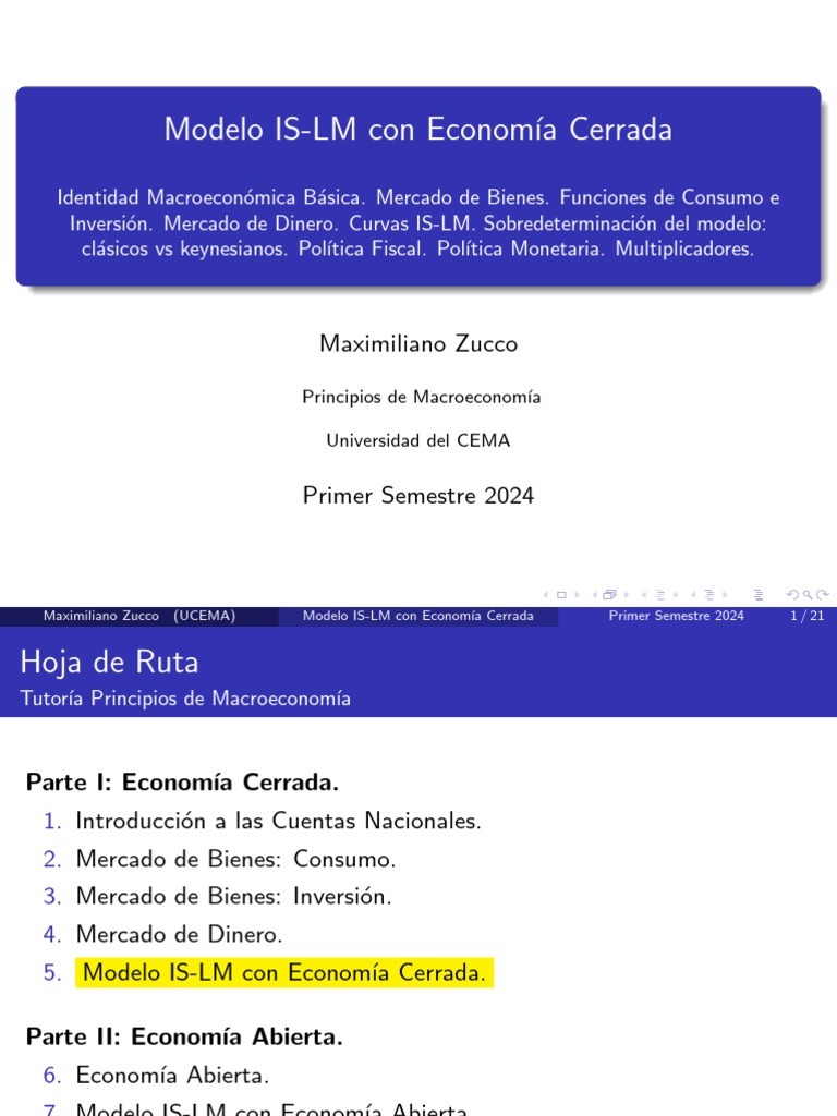 Modelo IS-LM Con Economía Cerrada | PDF | Producto Interno Bruto ...
