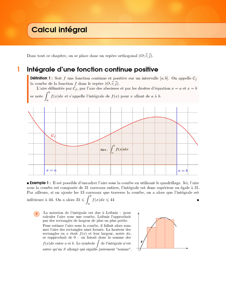 Cours complet sur le calcul intégral | PDF | Intégral | Physique ...
