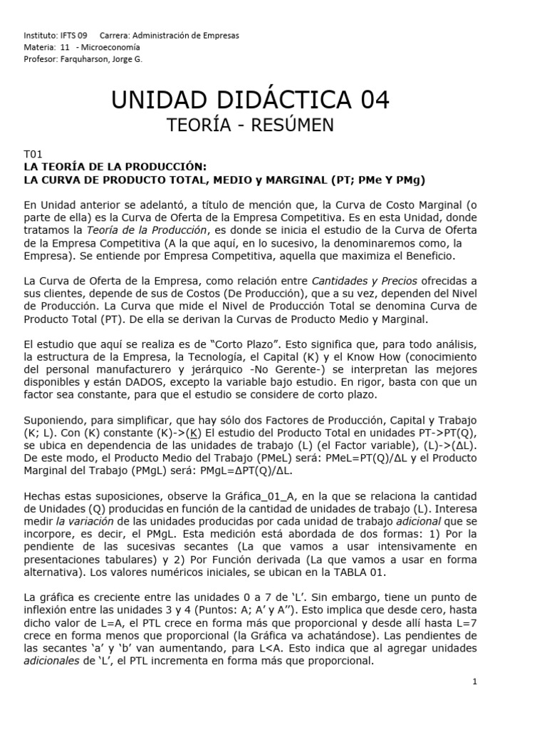Micro Unidad 4 | PDF | Microeconomía | Business