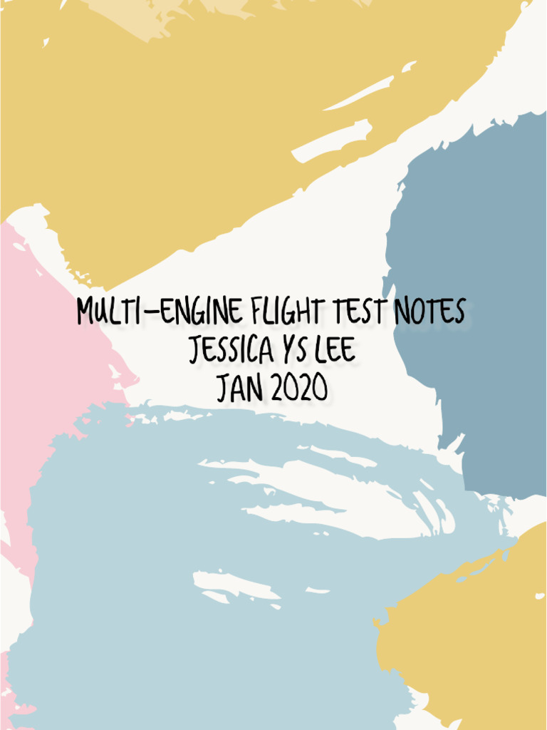 Multi Engine Flight Test Notes | PDF | Aerospace | Aviation