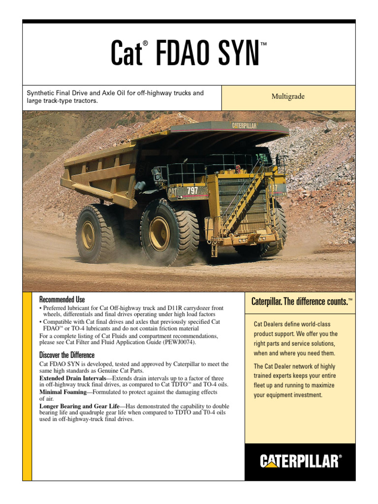 Cat Fdao Syn | PDF | Viscosity | Lubricant