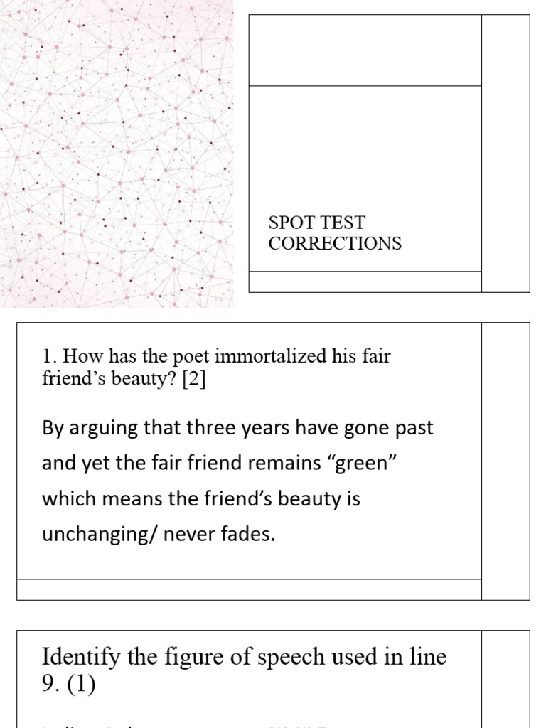 Spot Test Corrections | PDF