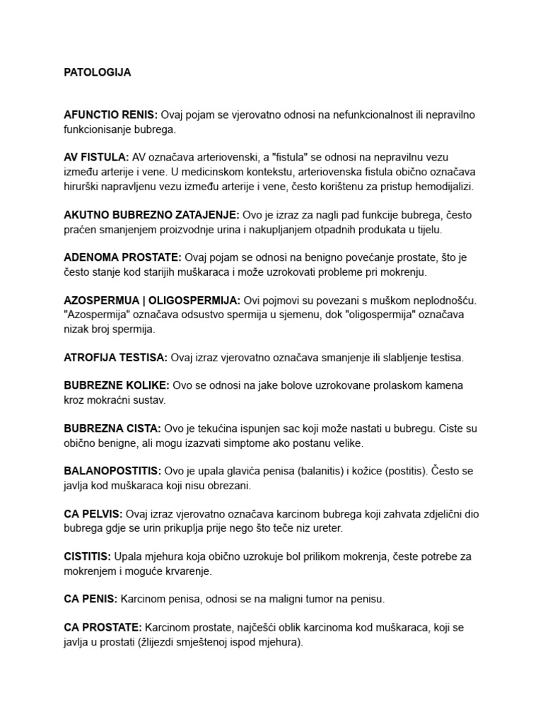 PATOLOGIJA | PDF