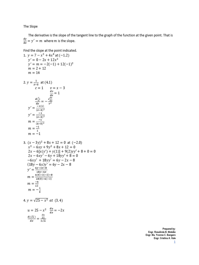 The Slope | PDF | Slope | Elementary Mathematics