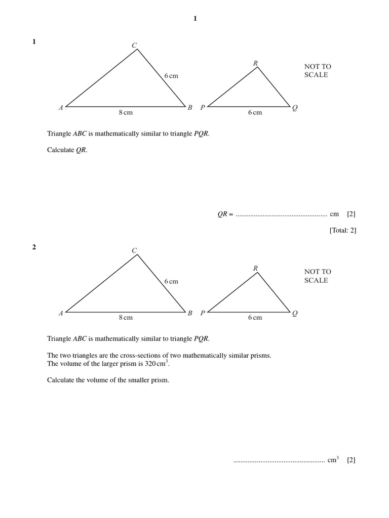 Similar Triangle Test | PDF | Area | Sphere