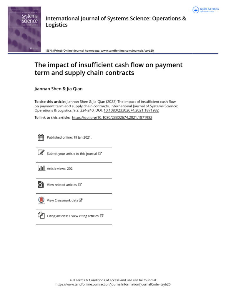 Cash Flow Impact on Payment Terms | PDF | Retail | Cash