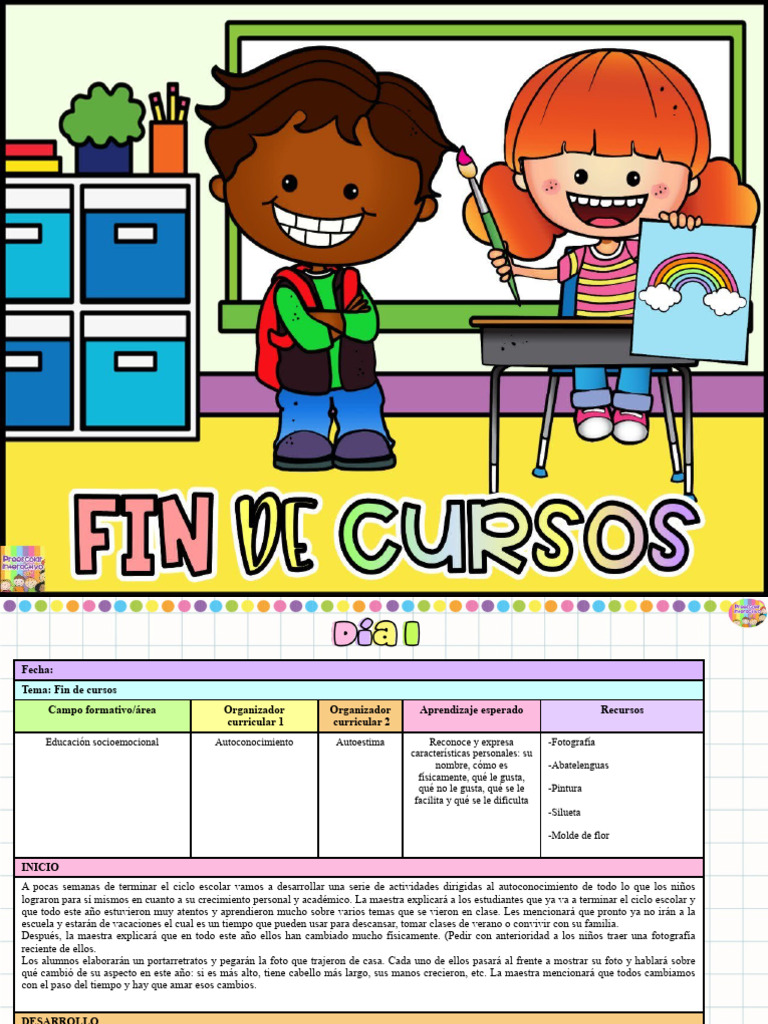 Plan 'Fin de Cursos'-1 | PDF | Escuelas | Aprendizaje
