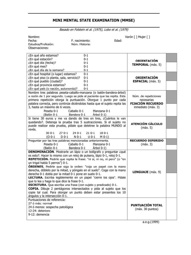 Mini Mental | PDF