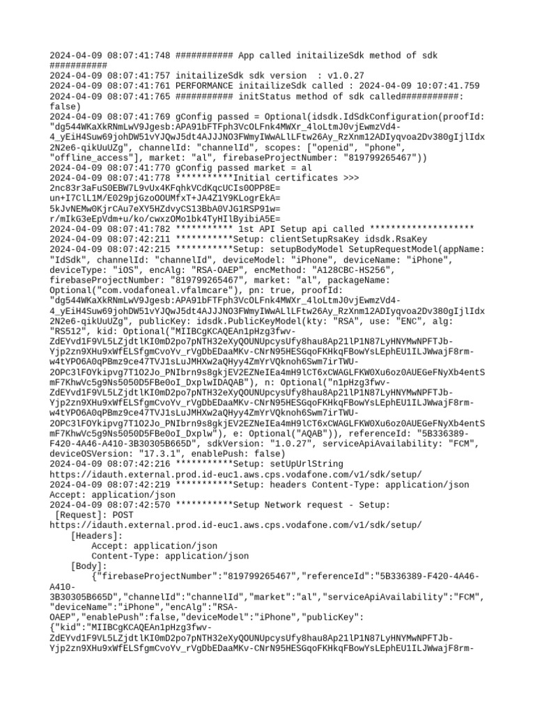 IdSdkLogs | Download Free PDF | Software Development Kit | Computing