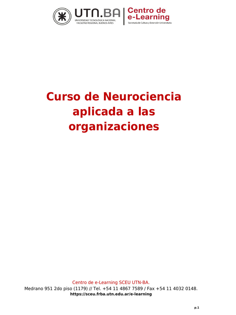 Curso de Neurociencia Aplicada A Las Organizaciones | PDF ... Curso de Neurociencia Aplicada A Las Organizaciones | PDF ...