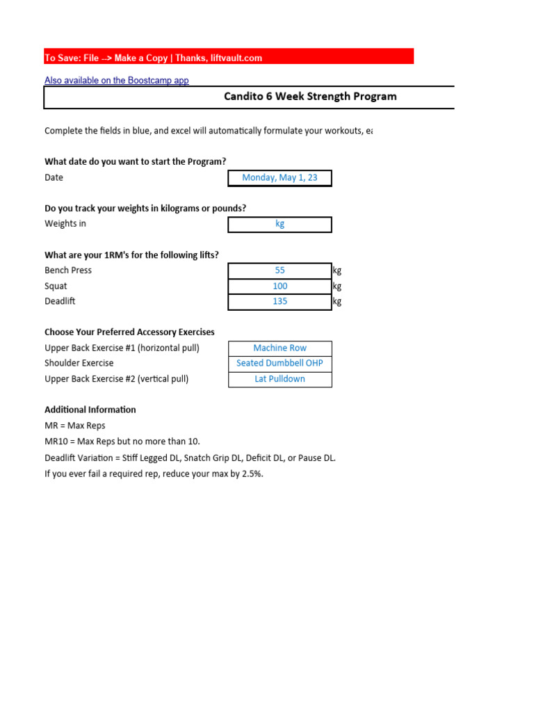 Candito 6 Week Program | PDF | Weight | Management Of Obesity