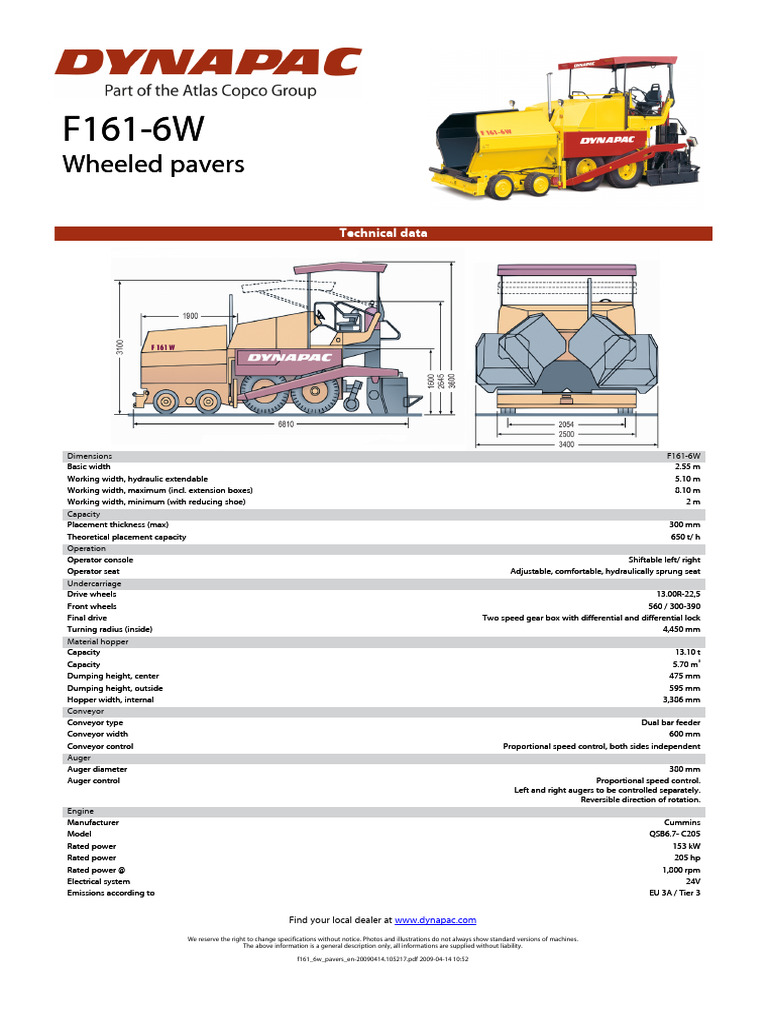 FICHA TECNICA FINISHER f161 - 6w | PDF | Wheeled Vehicles | Car